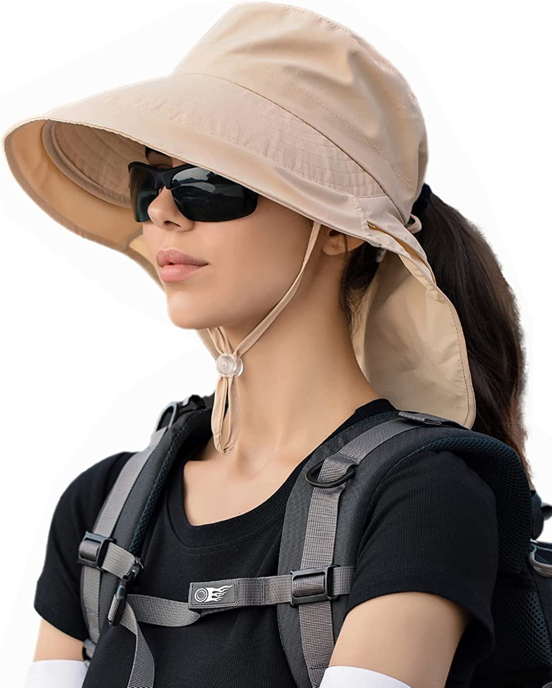 Zukuco Women Sun Hat with Ponytail Hole, UPF 50+ Wide Brim Outdoor hat ...