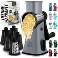 Zulay 5 Blade Rotary Cheese Grater With Reinforced Suction And