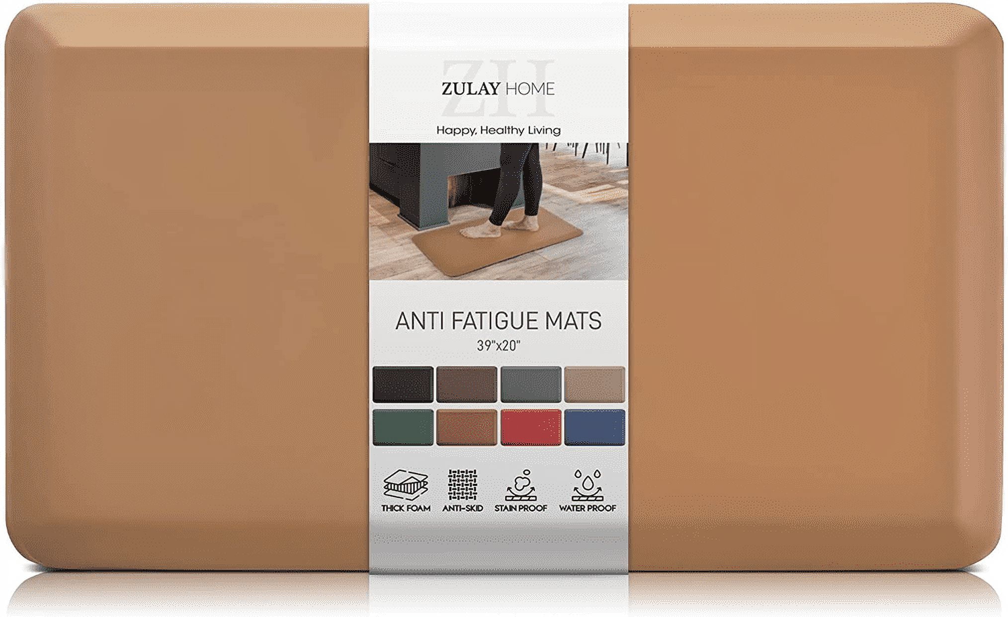 Zulay Home Anti Fatigue Floor Mat Thick Cushioned Comfortable Padded ...