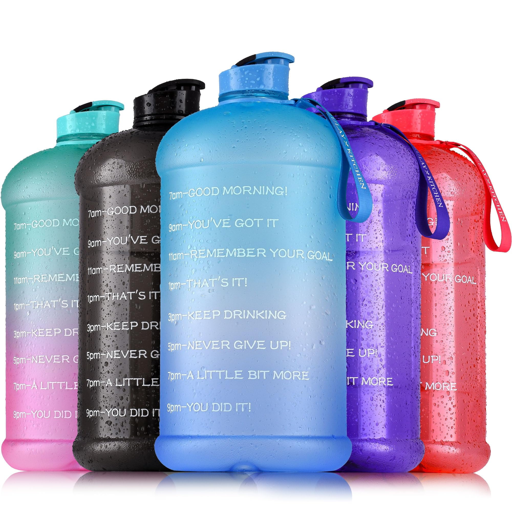 Zulay Kitchen 1 Gallon Water Bottle with Motivational Time Reminder ...