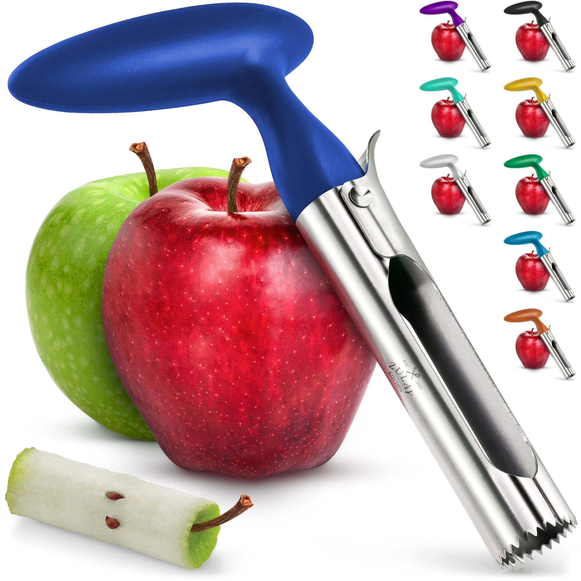 Zulay Kitchen Apple Corer Slicer - Apple Corer Tool Remover Stainless ...