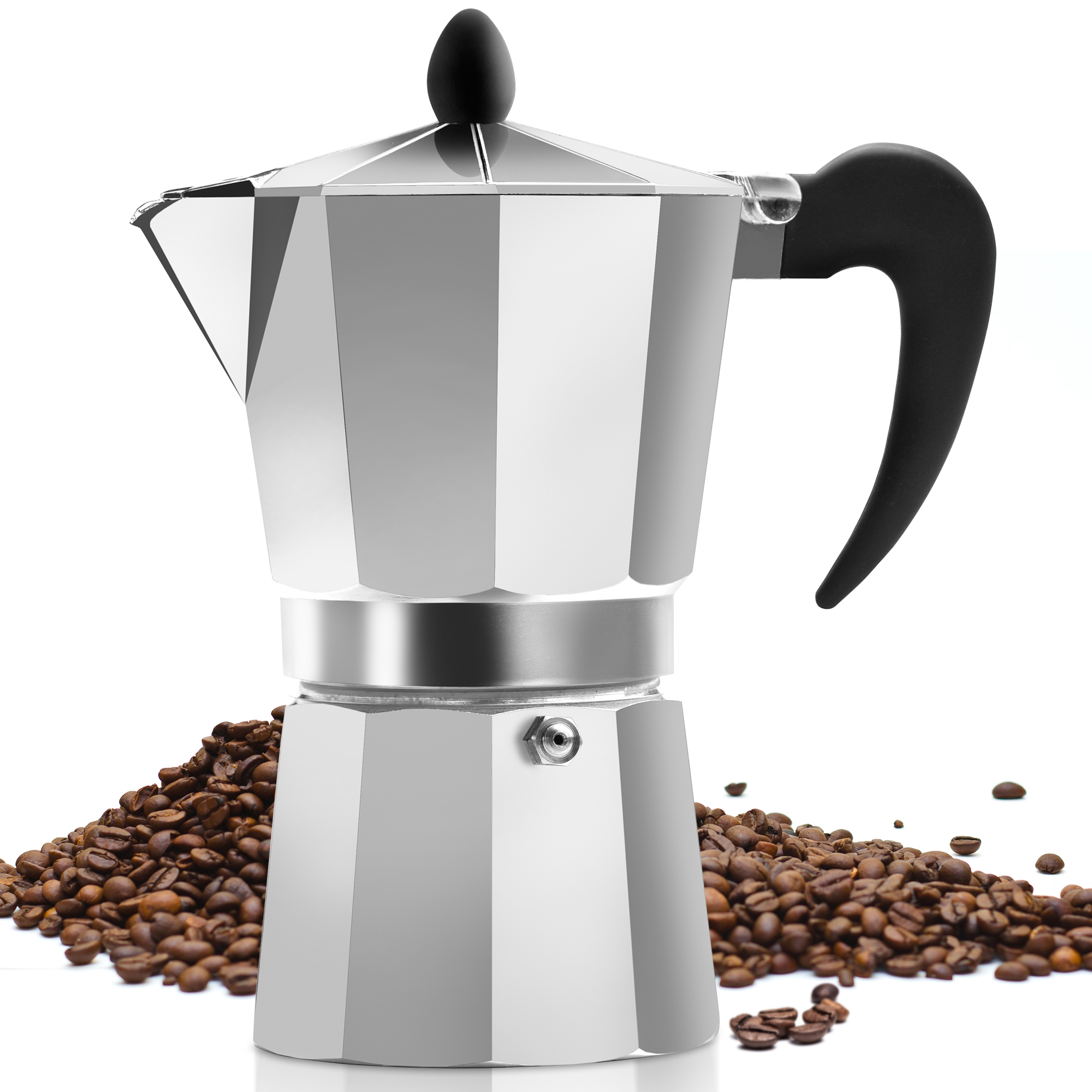 GROSCHE Milano Steel 6 cup Stainless Steel Stovetop Espresso Maker Moka ...