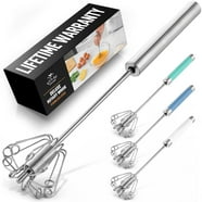 Bulk Kitchen Whisk - 12'' Semi-Automatic Stainless Steel Hand-Push Egg ...