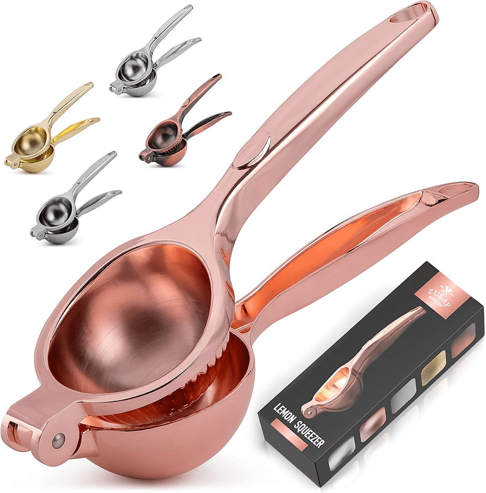 Zulay Kitchen Handheld Lemon Squeezer - Heavy Duty Citrus Juicer with ...