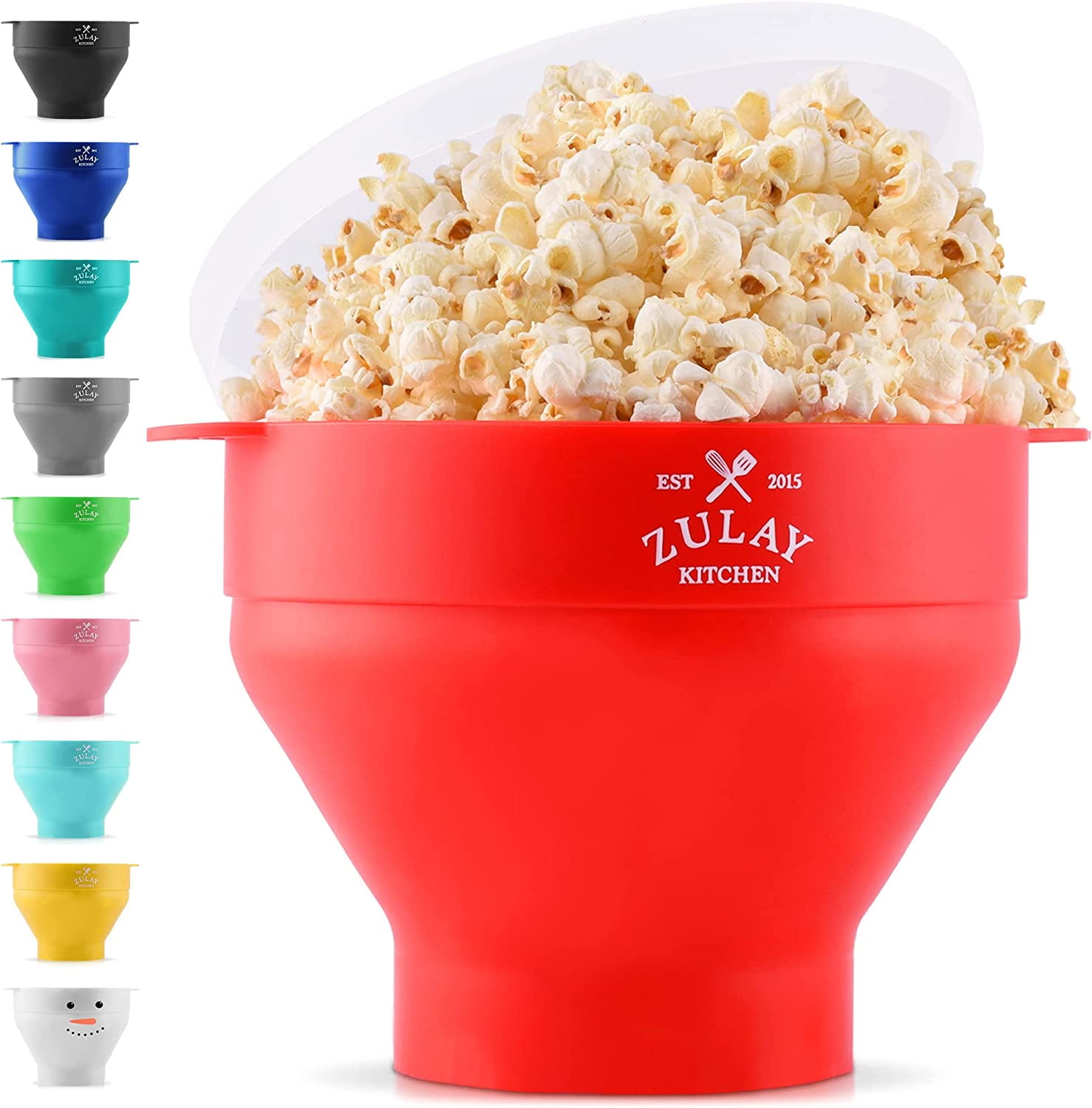 Zulay Kitchen Large Microwave Popcorn Maker BPA Free Silicone Popcorn ...