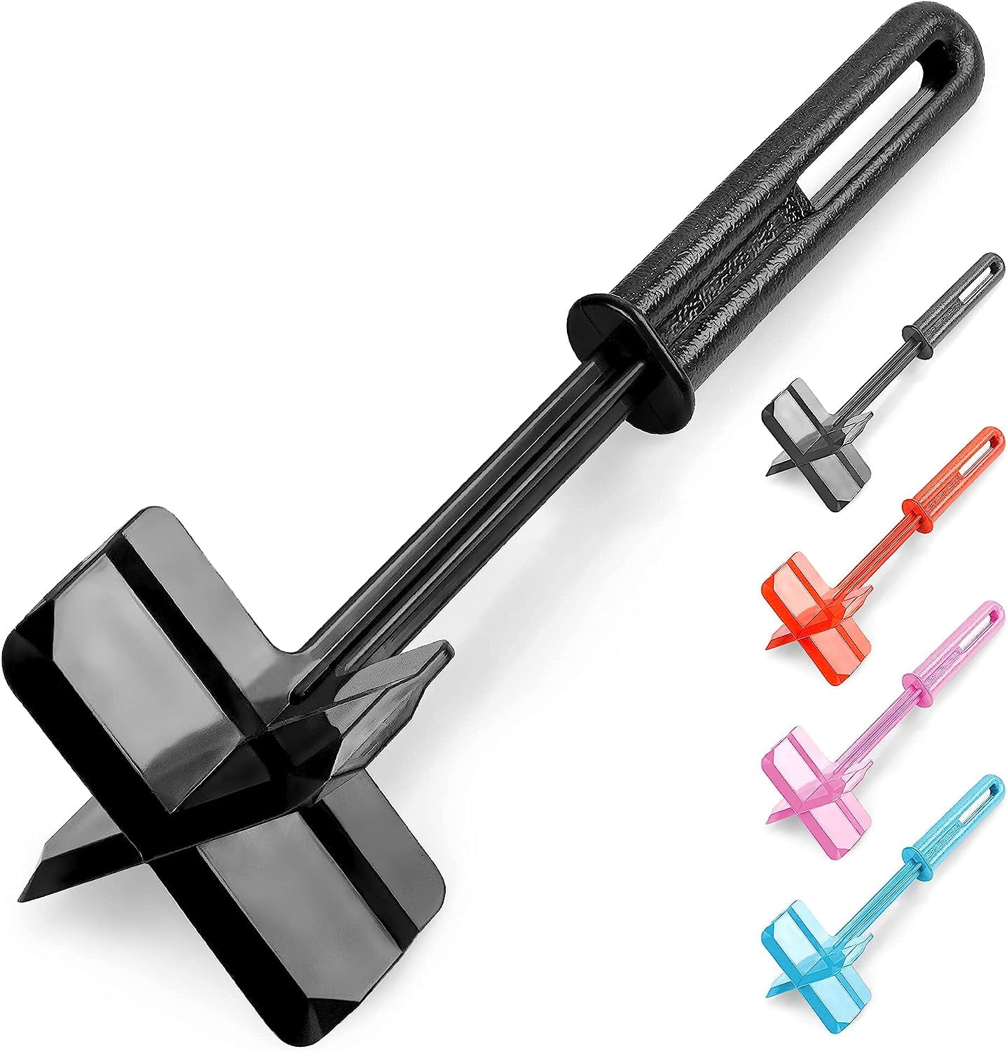 Zulay Kitchen Durable Plastic Meat Chopper, Cooking Utensil for Ground ...