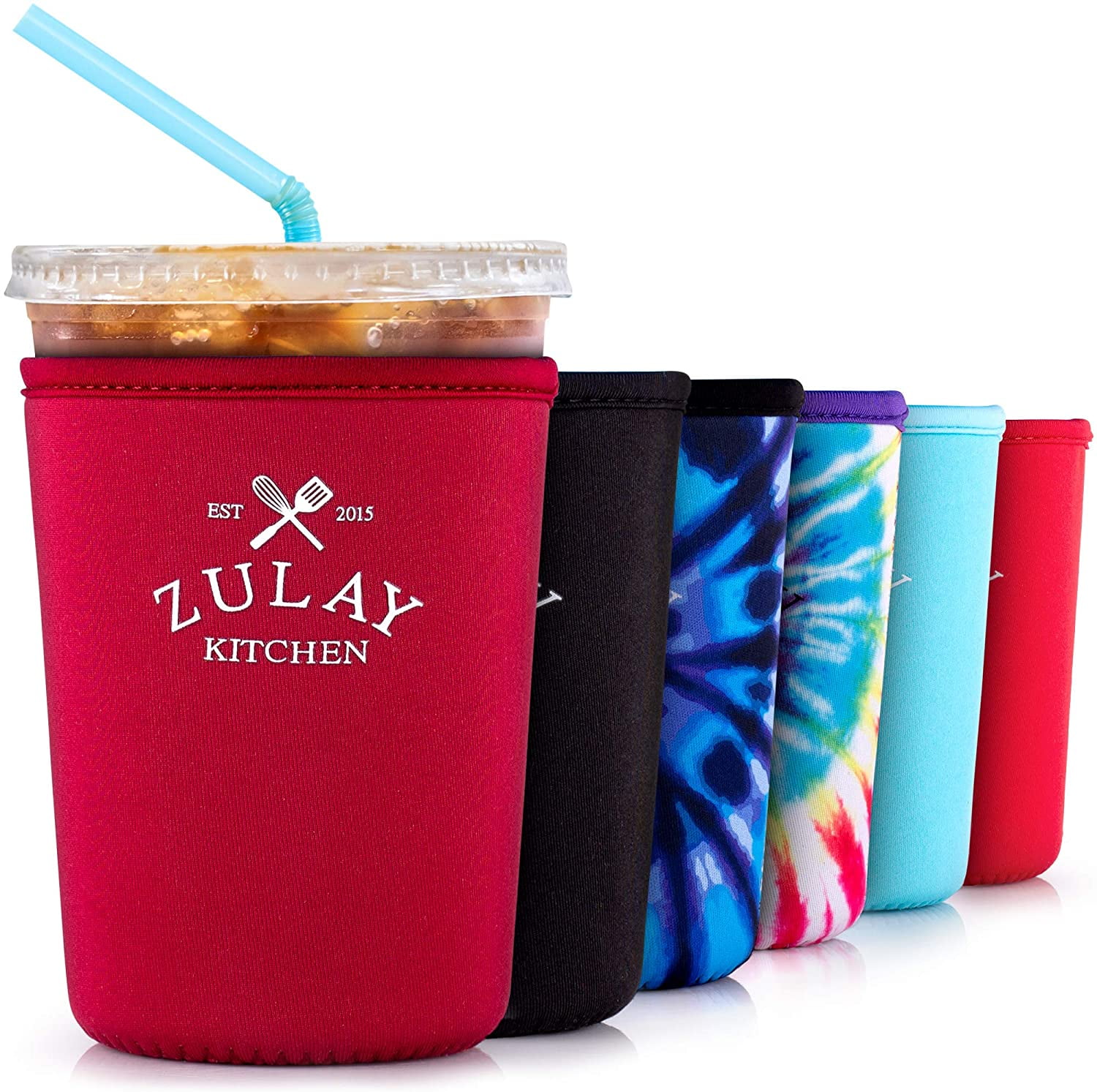 Zulay Kitchen Medium Reusable Iced Coffee Sleeve - Maroon - Walmart.com