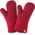 Zulay Kitchen High Hot Cooking Oven Mitts - Heat Resistant Silicone ...