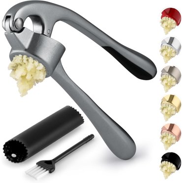 Q&Q BASICS Garlic Press Mincer and Peeler Premium Ginger Press ...