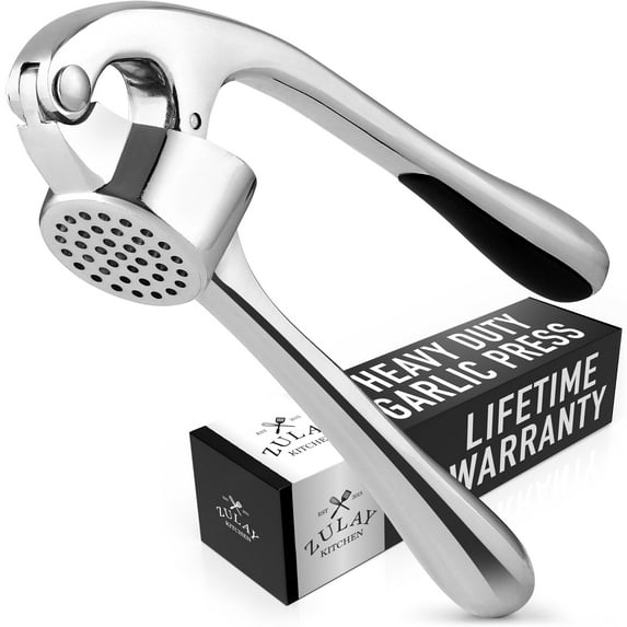 Zulay Kitchen Premium Garlic Press - Garlic Masher with Soft, Easy to ...