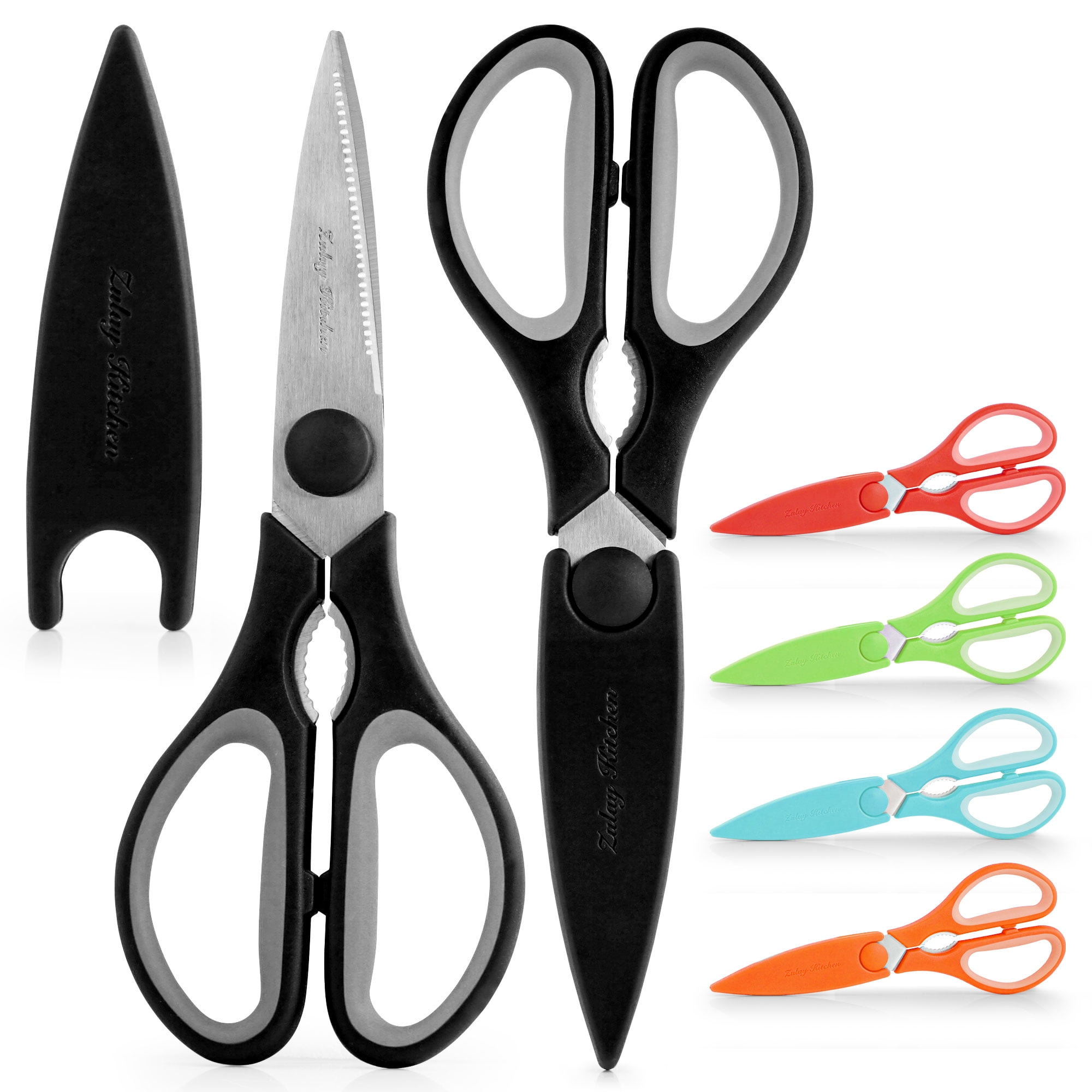 Zulay Kitchen Scissors, Ultra Sharp Stainless Steel Shears ...