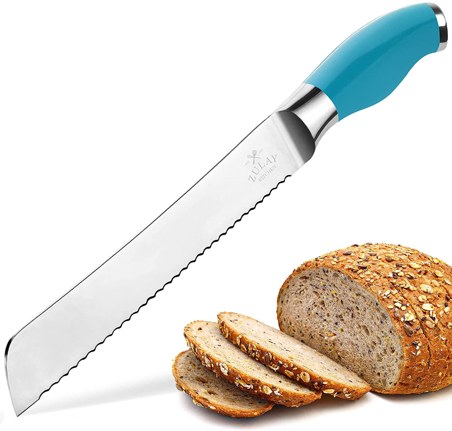 Zulay Serrated Bread Knife 8 inch Ultra-Sharp & Durable Bread Cutter ...
