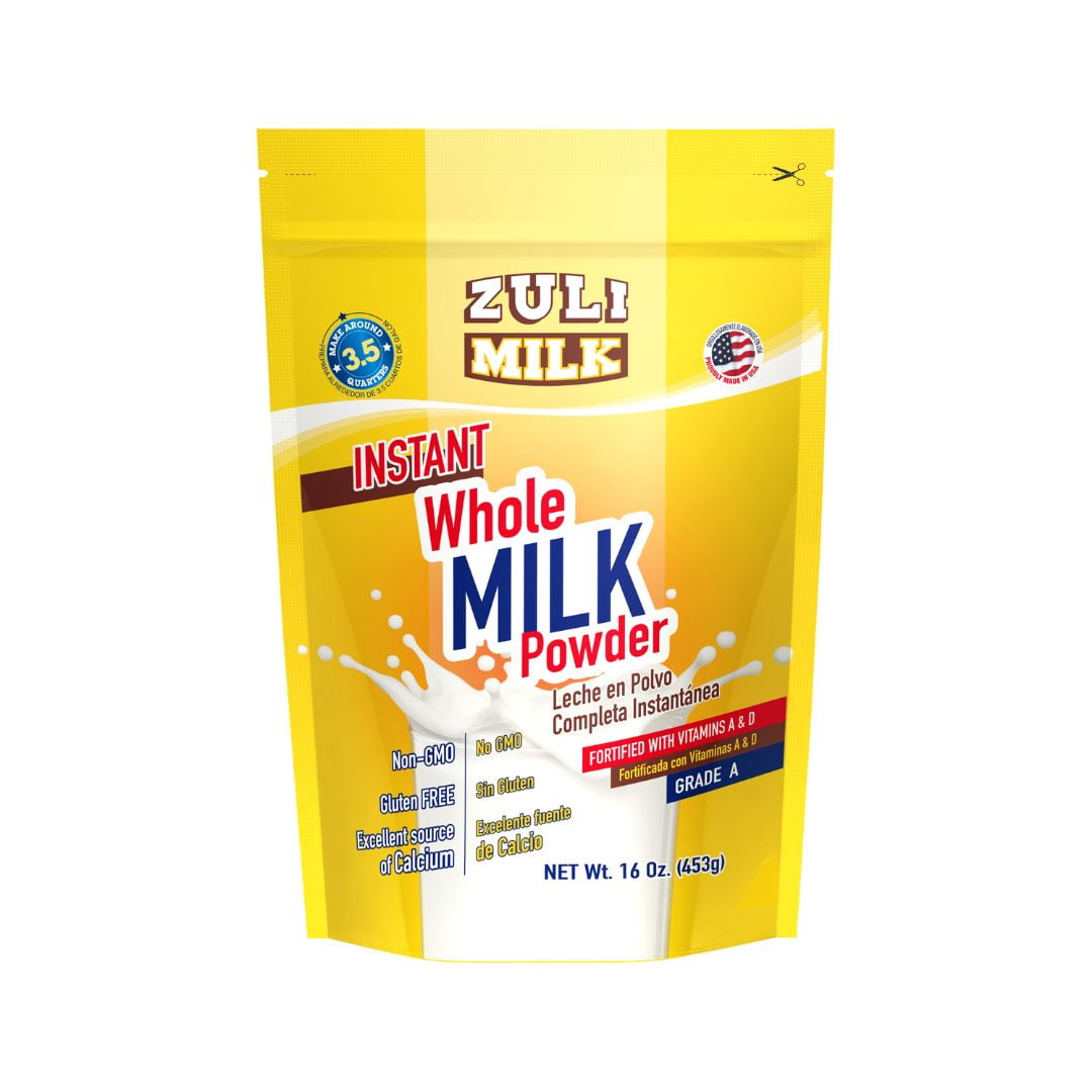 Zuli Milk Instant Milk Powder 16 oz Non-GMO Gluten-Free - Excellent Source of Calcium. - Walmart ...