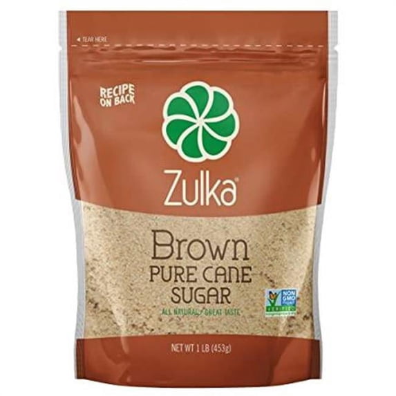 Zulka Brown Pure Cane Sugar, 1 LB, All Natural, Unrefined, Fresh ...