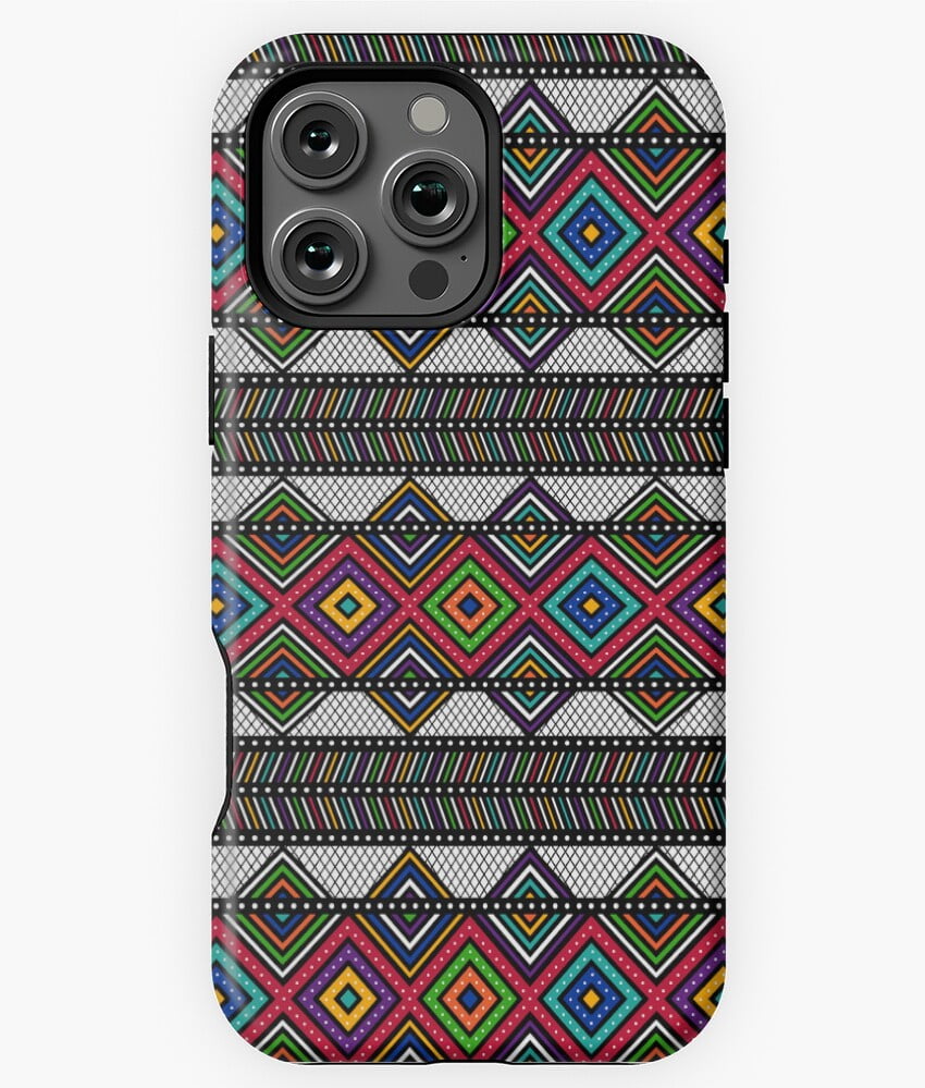 Zulu Inspired African Pattern 3 Phone Case for iPhone 16 15 14 13 12 11 ...