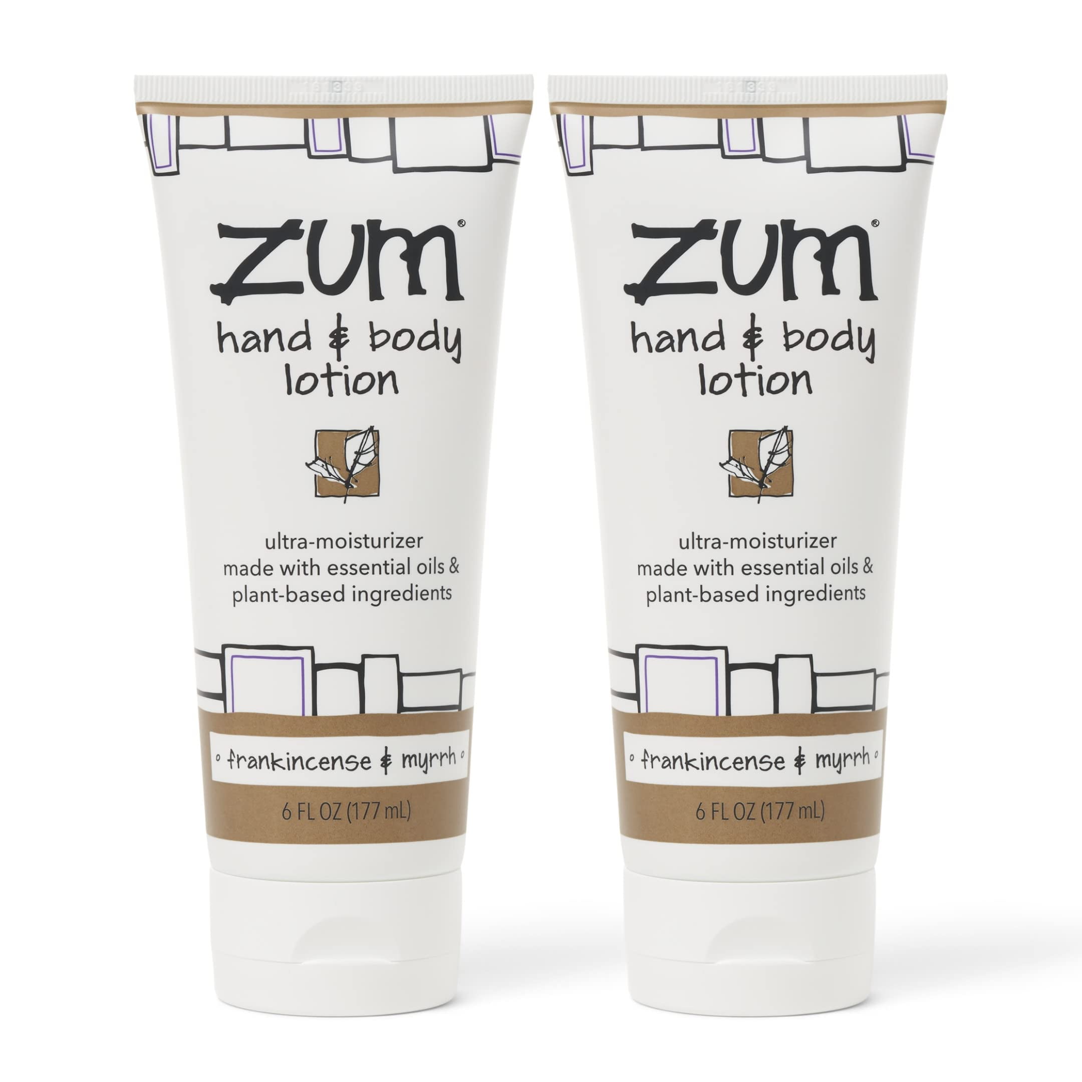Zum Hand and Body OIF8 Lotion - Frankincense & Myrrh - 6 fl oz (2 Pack ...