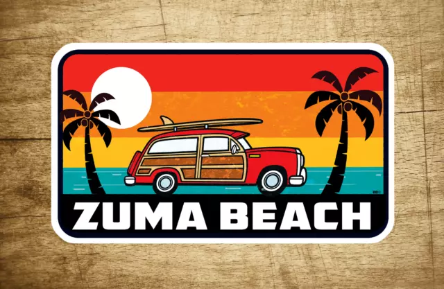 Zuma Beach California Decal Sticker Surf Malibu Surfing Phone Decal ...