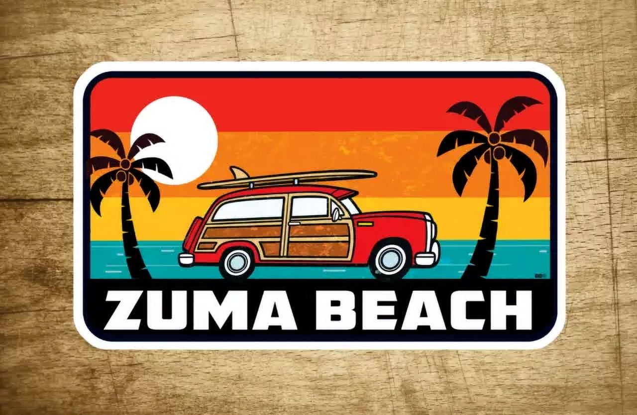 Zuma Beach California Decal Sticker Surf Malibu Surfing Phone Decal ...