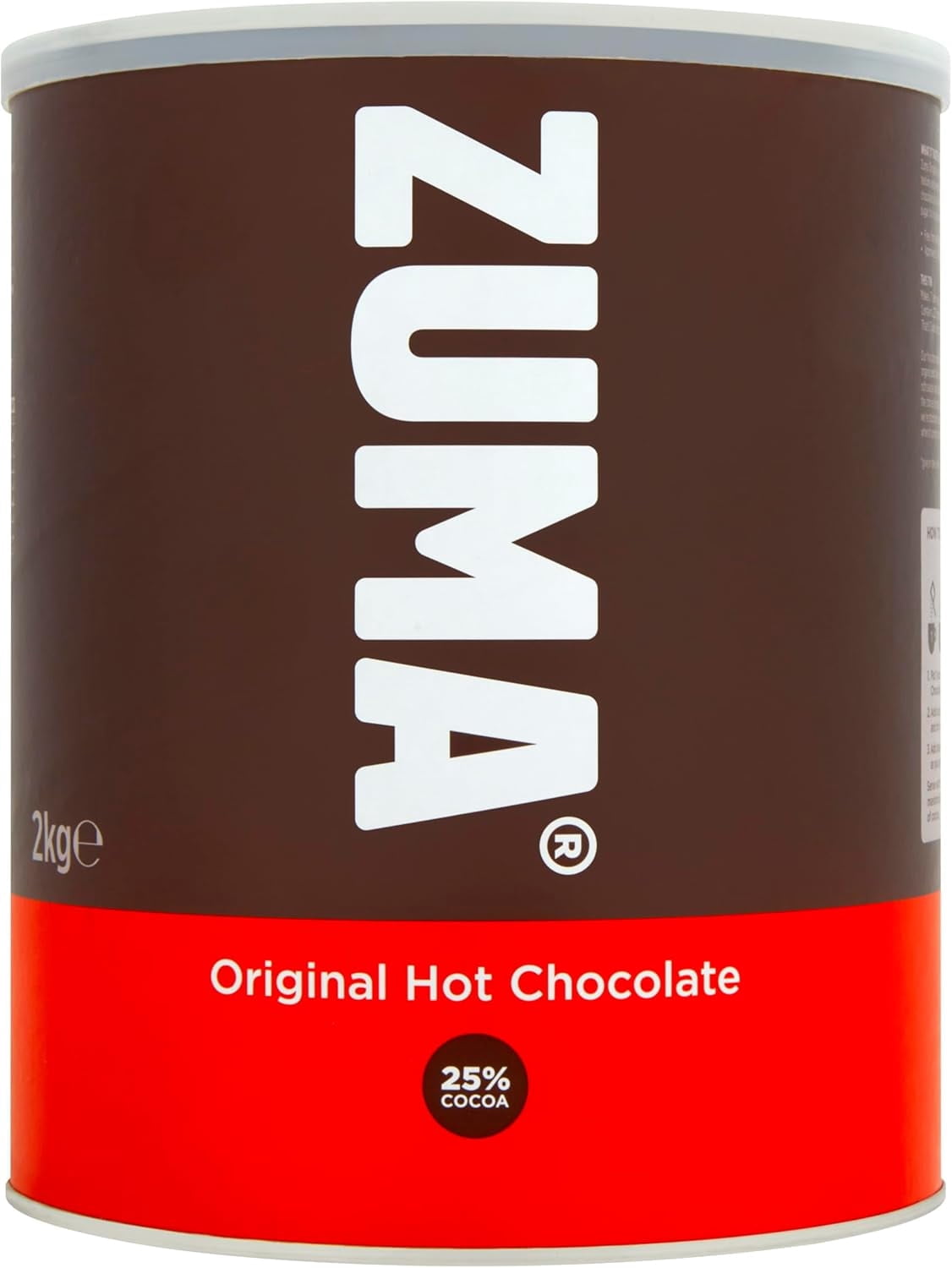 Zuma Original Hot Chocolate 1x 2kg Tin - Smooth And Sweet Vegan Milk ...