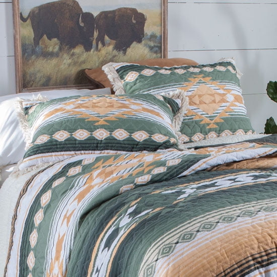 Zuma Southwest Ruffle Quilt Set - Walmart.com