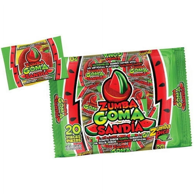 Zumba Pica Goma Sandia Gummy Candy, Mexican Tamarind and Watermelon ...