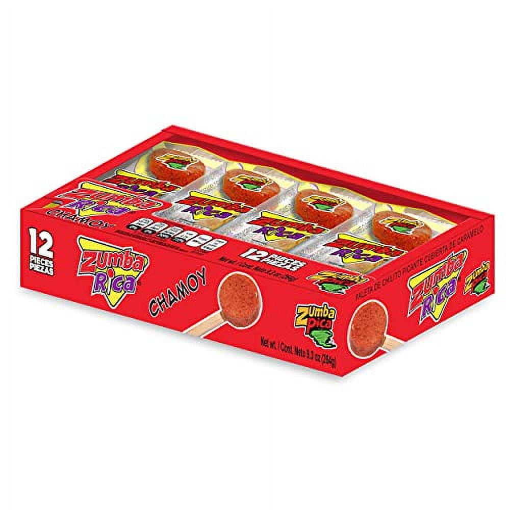 Zumba Rica Chamoy Chili Powder Lollipop 12pcs - Chamoy Lollipops with ...