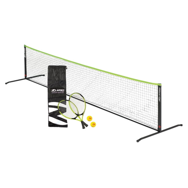 Zume Games Portable, Instant Tennis Set Includes Two Rackets, Two Balls ...