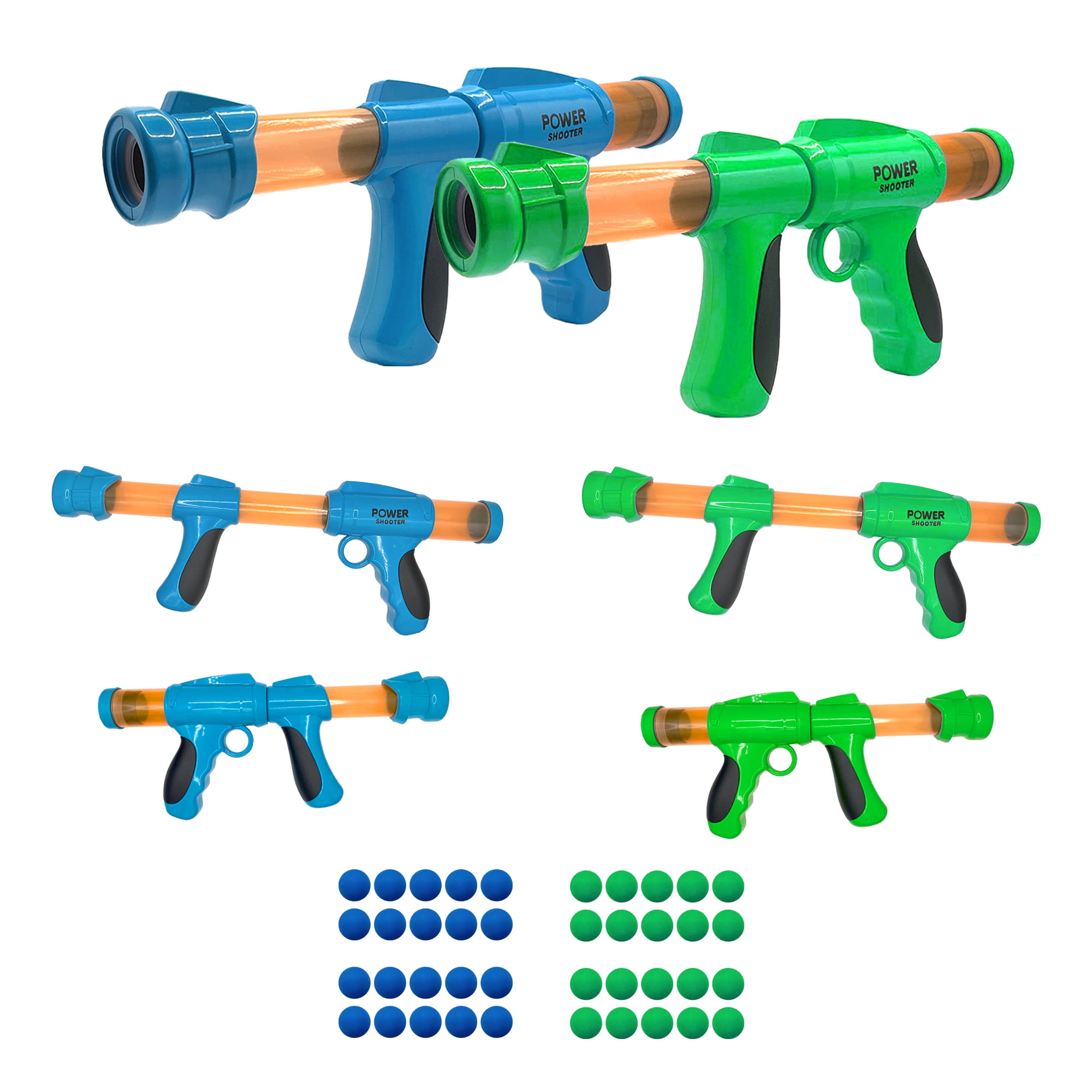 Zummy 2 Pack High Performance Air Foam Blasters Toys with 28 Balls ...