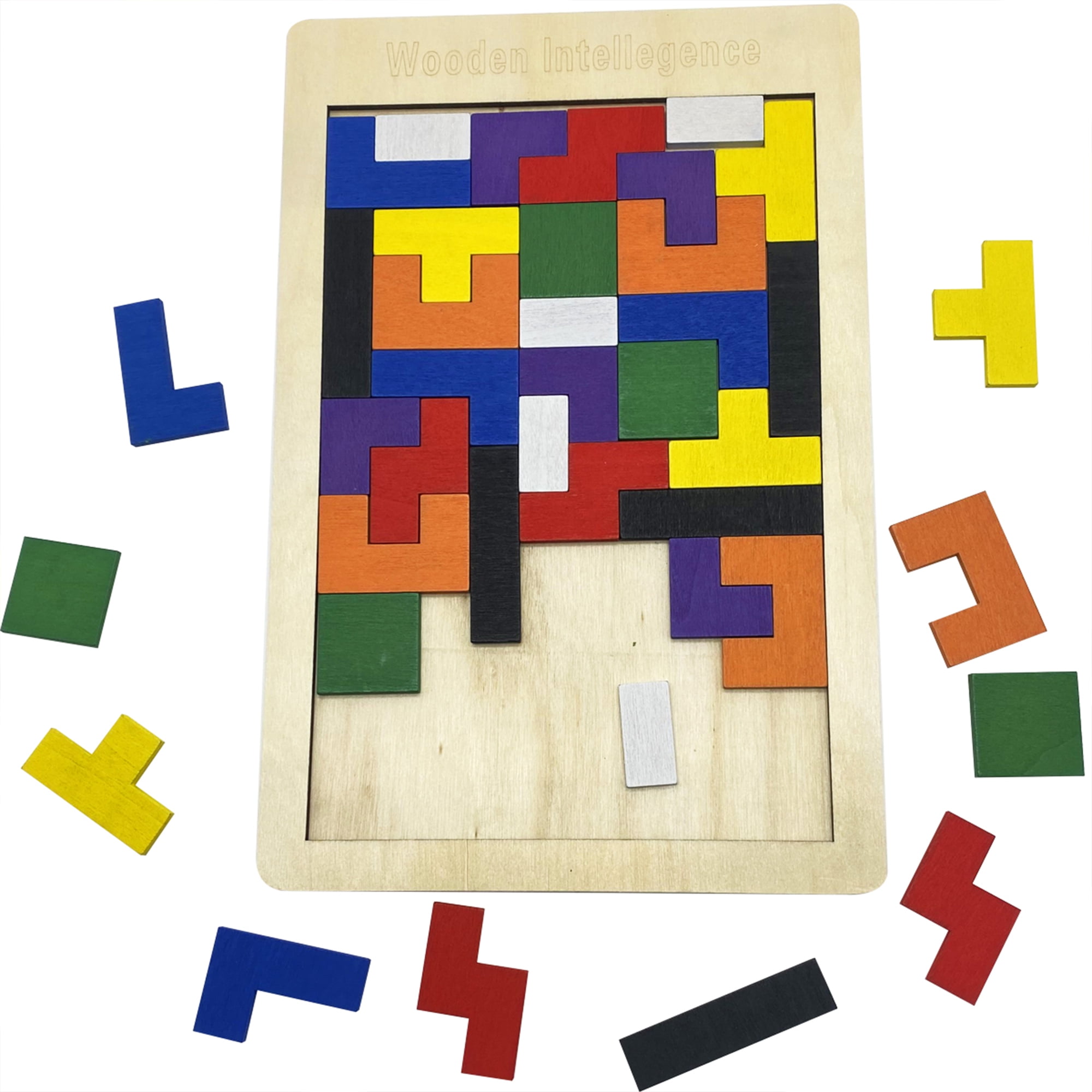Zummy Wooden Blocks Puzzles Brain Teasers, Tangram Puzzles ...