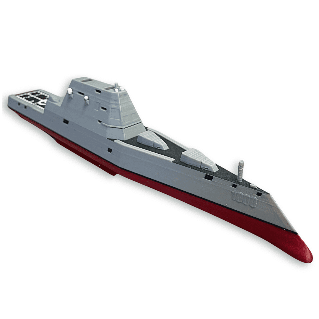 Zumwalt-Class Stealth Guided Missile Destroyer Model – Futuristic Naval ...
