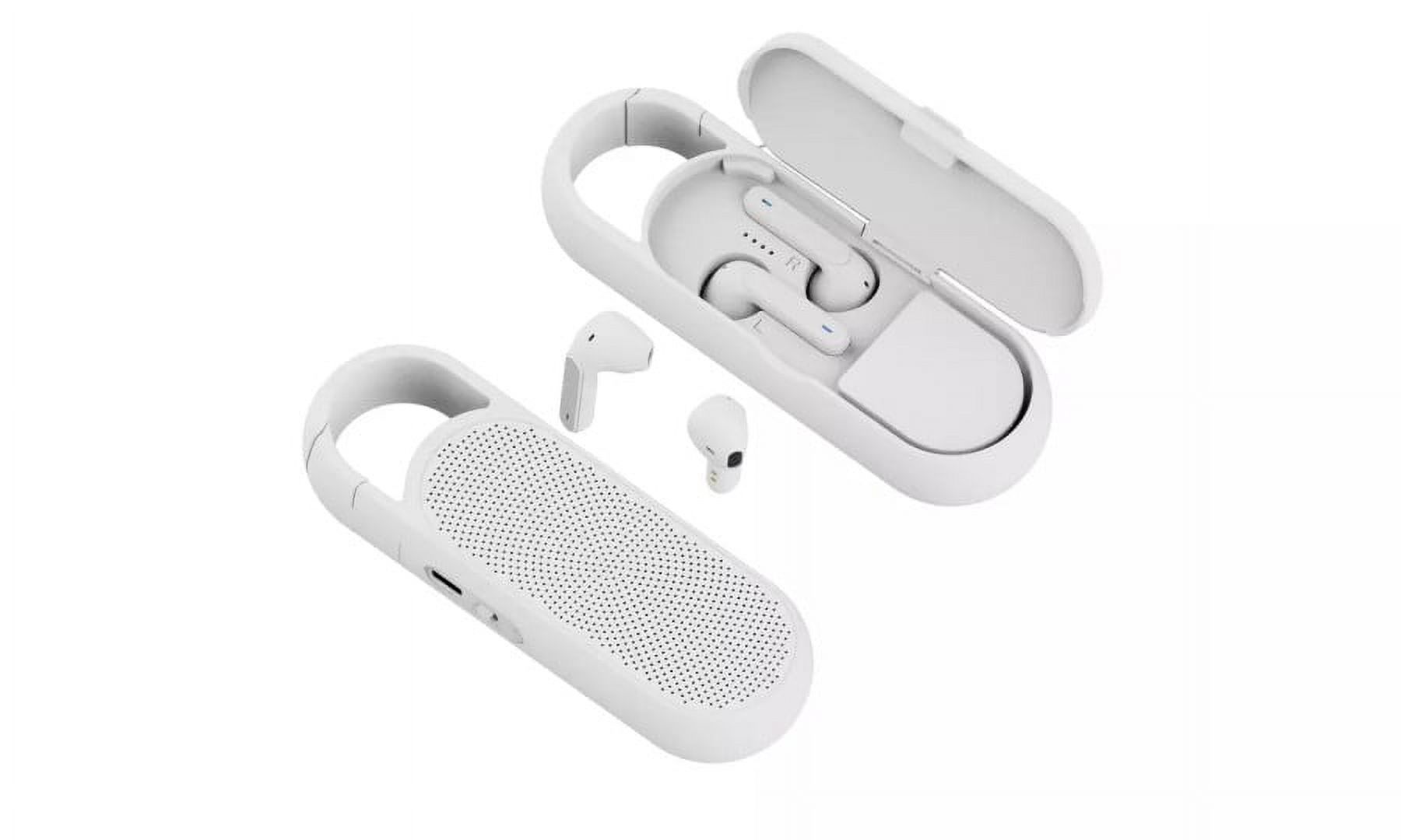 Zunammy 2 in 1 True Wireless Earbuds with Bluetooth Speaker - White ...