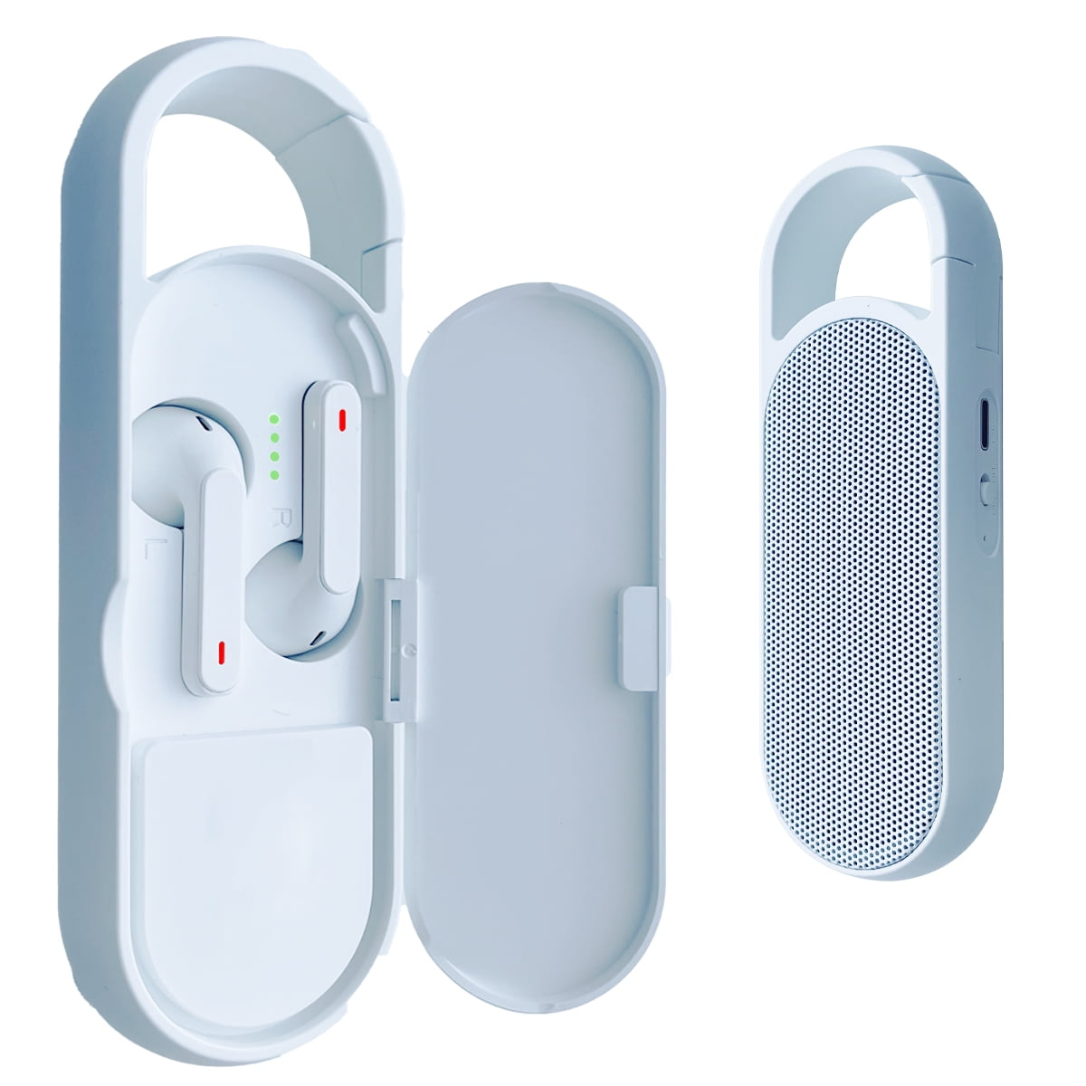 Zunammy 2 in 1 True Wireless Earbuds with Bluetooth Speaker - White ...