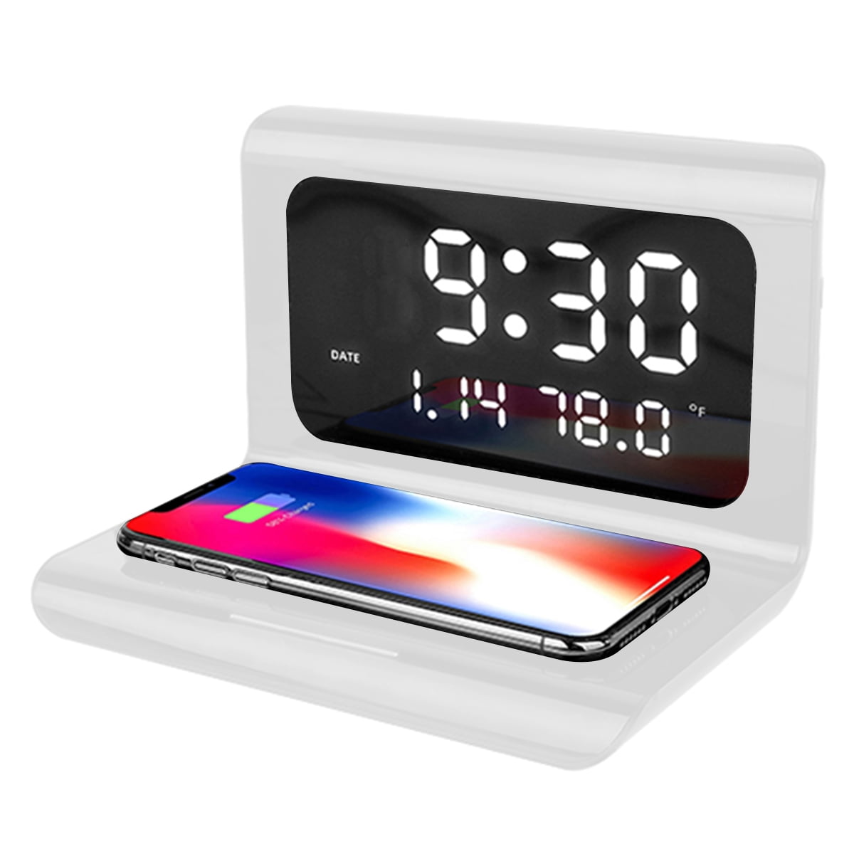 Zunammy Alarm Clock with 10W Wireless Charging and LED Display ...