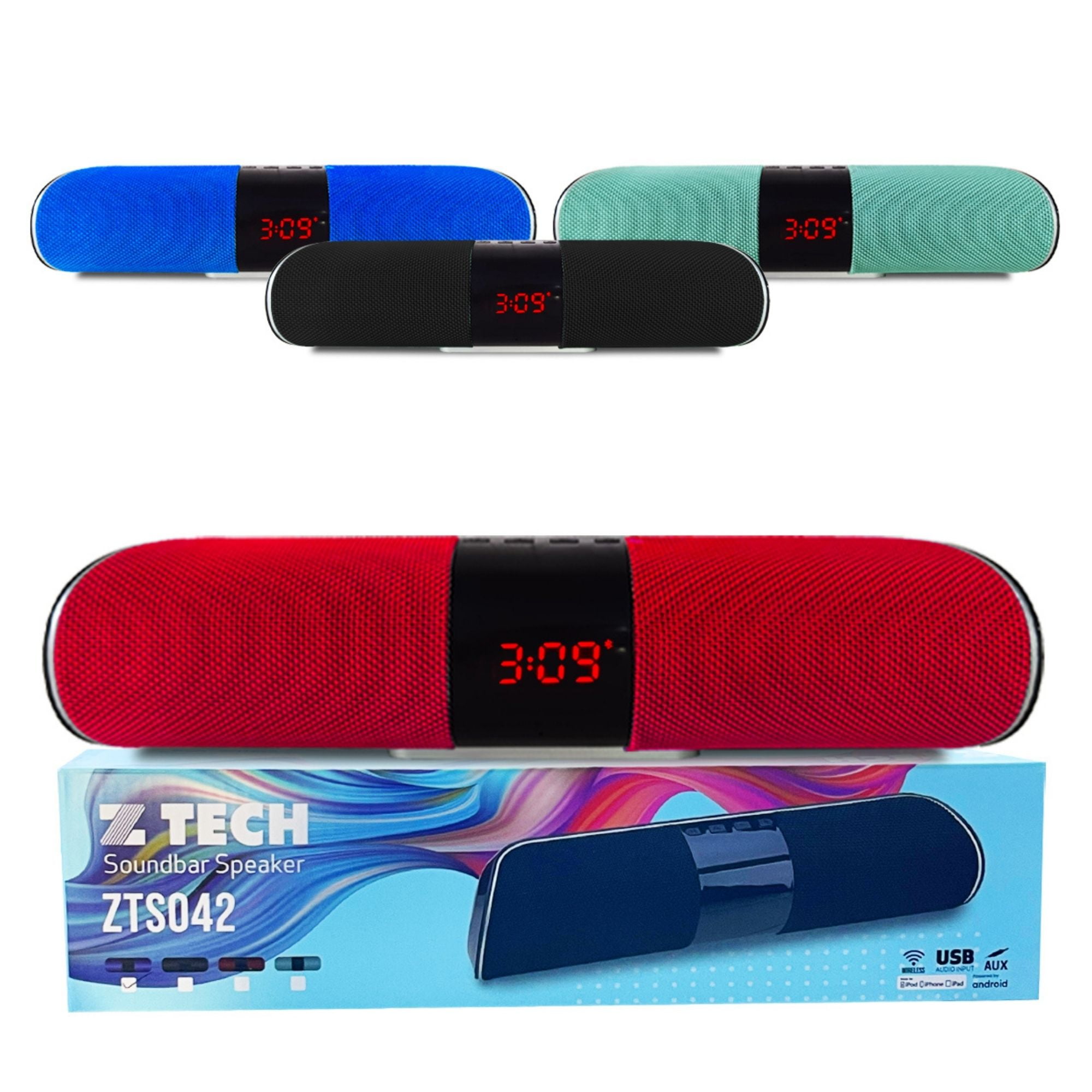 Zunammy LED Bluetooth Wireless Sound Bar Speaker - Black - Walmart.com