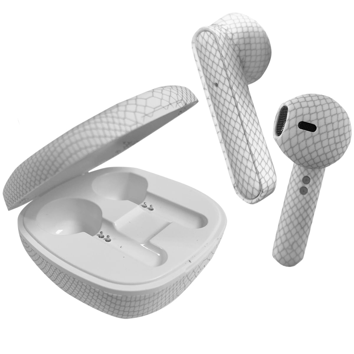 Zunammy Rubberized Wireless Earbuds with Matching Wireless Charging ...