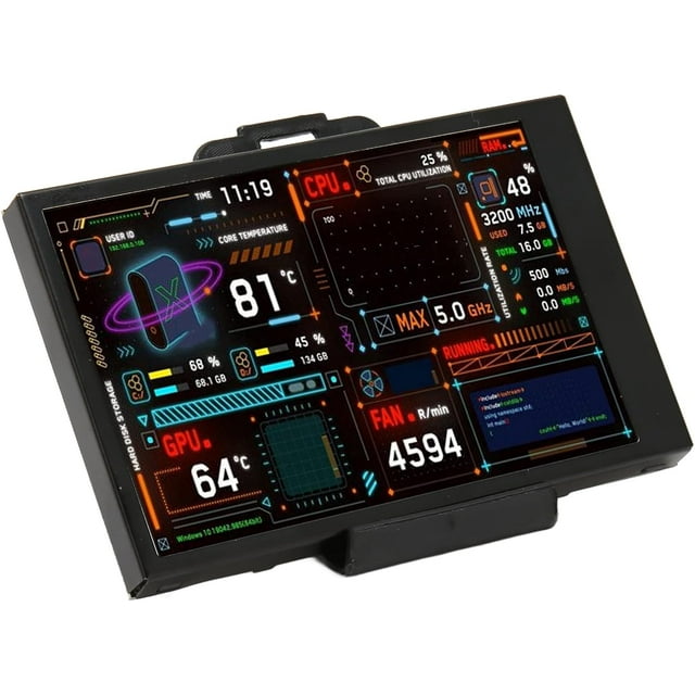 Zunate 3.5In Ips Usb C Mini Screen, Pc Sensor Panel Display, Aida64 Pc ...
