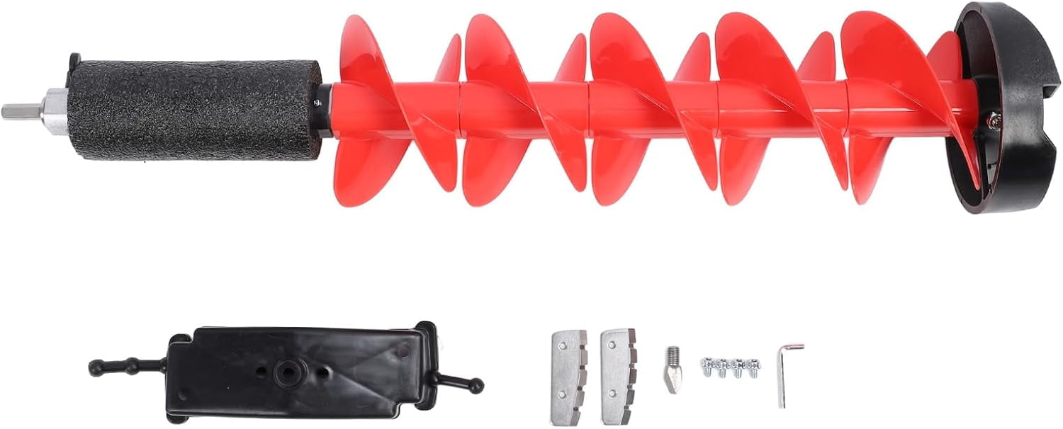 Zunate Ice Auger - 6 Inch Rotating Diameter Ice Fishing Auger Drill Bit ...
