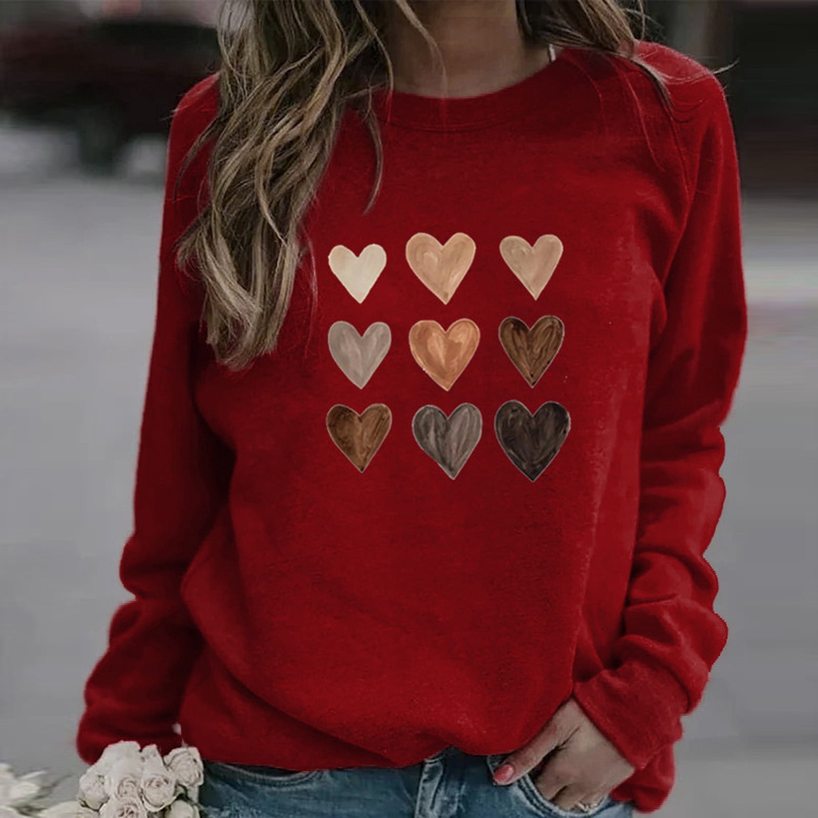 Zunfeo Fall Sweatshirts for Women Long Sleeve Graphic Fleece ...