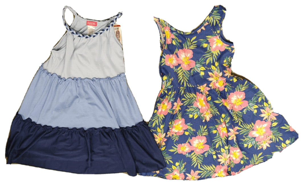 Zunie Girl Dress 2 Pack (Periwinkle/Blue, S (6/6X)) - Walmart.com