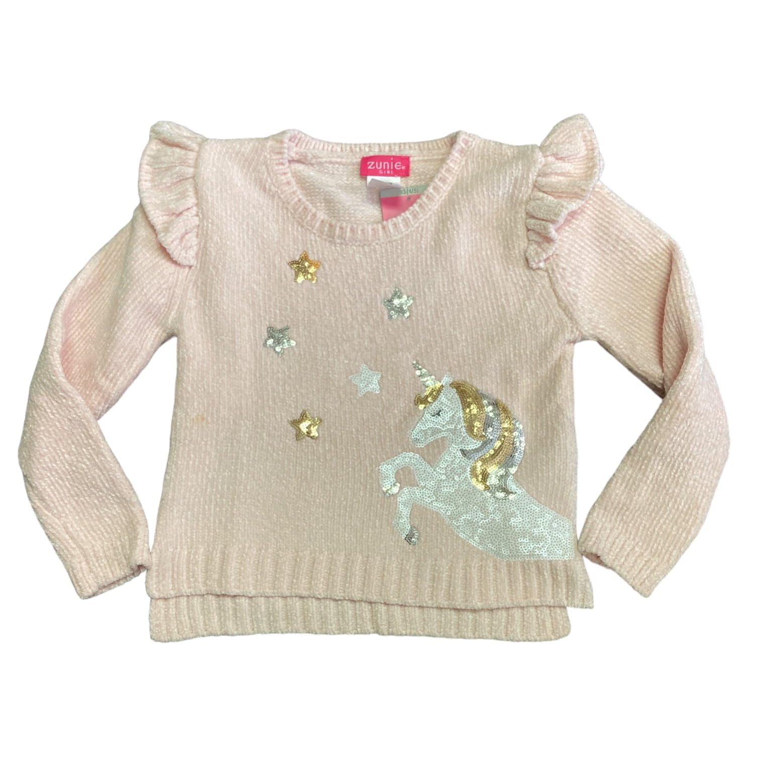 Zunie Girl Youth Girl's Long Sleeve Soft Chenille Holiday Sweater ...