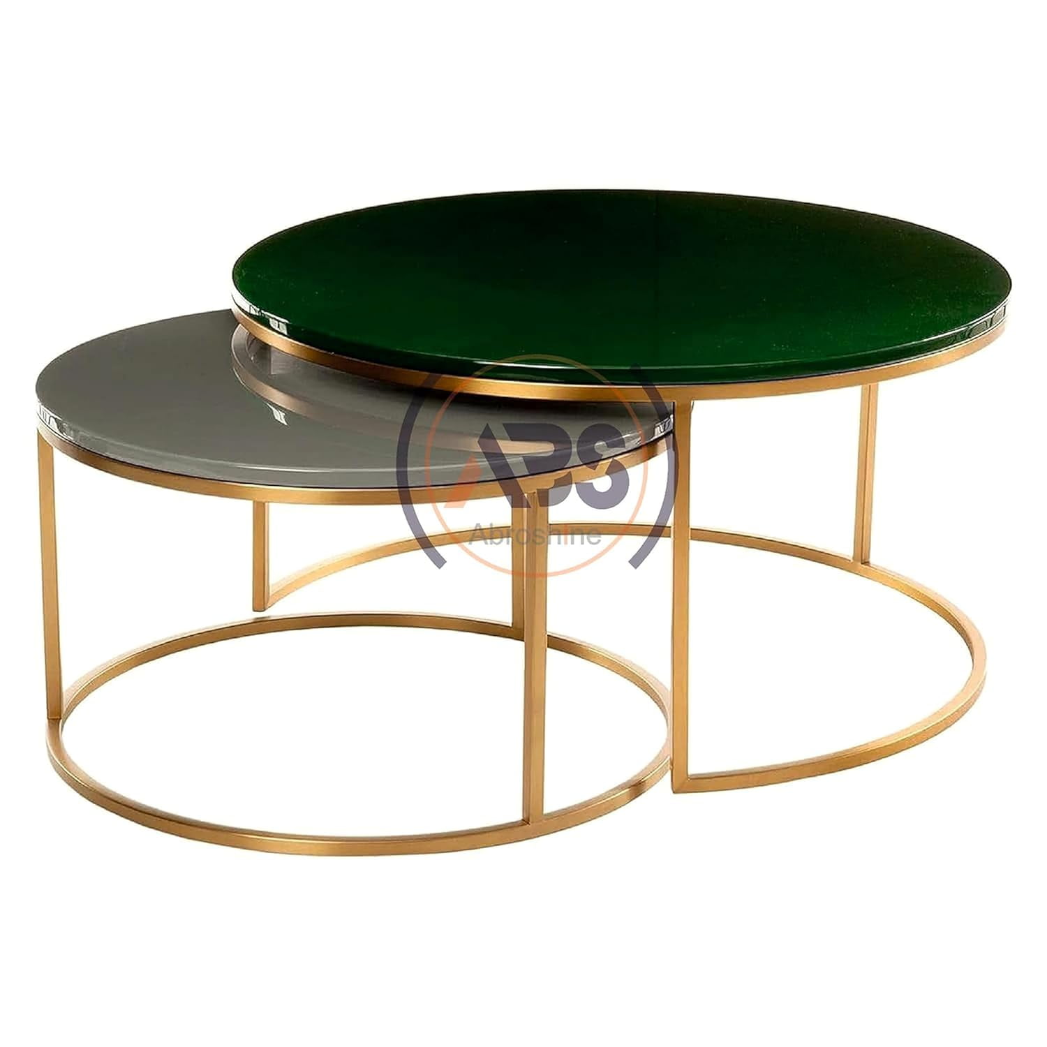 Zunno Wrought Iron Coffee Table for Living Room Modern Nesting Coffee ...
