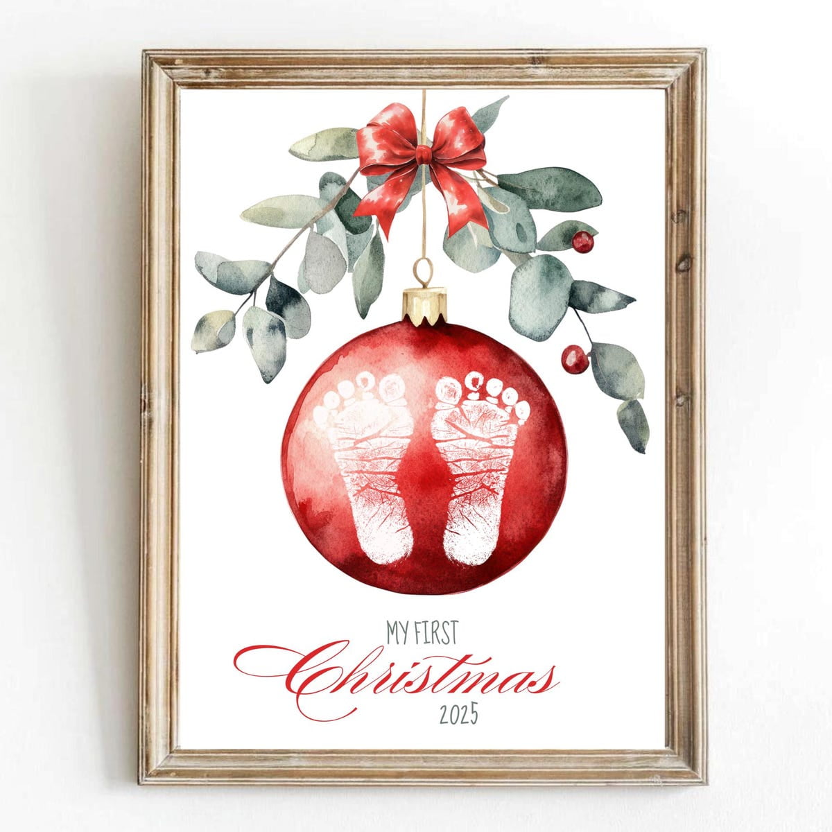 Zuno Baby'S First Christmas Footprint Art: Keepsake Handprint Craft ...