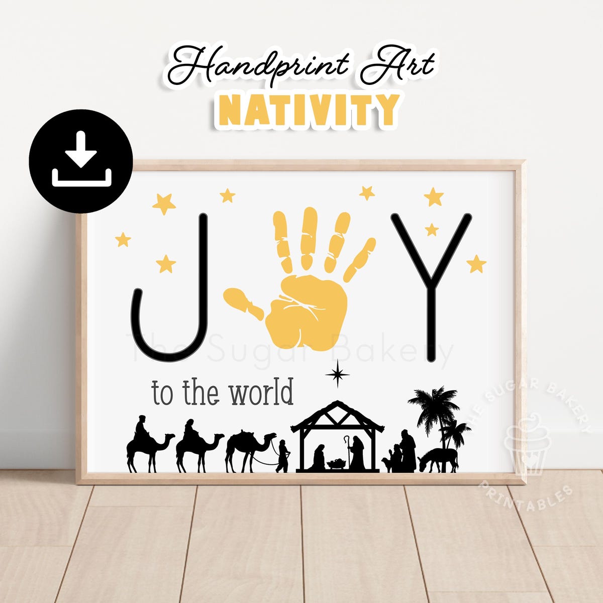 Zuno Christmas Nativity Handprint Art, Joy To The World, Sunday School ...