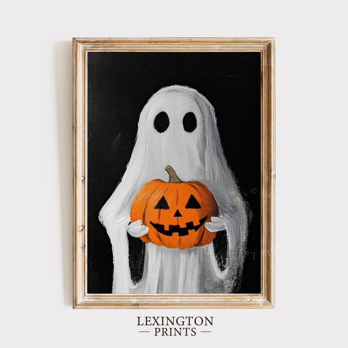 Zuno Cute Ghost Jack O Lantern Print, Halloween Printable Wall Art ...