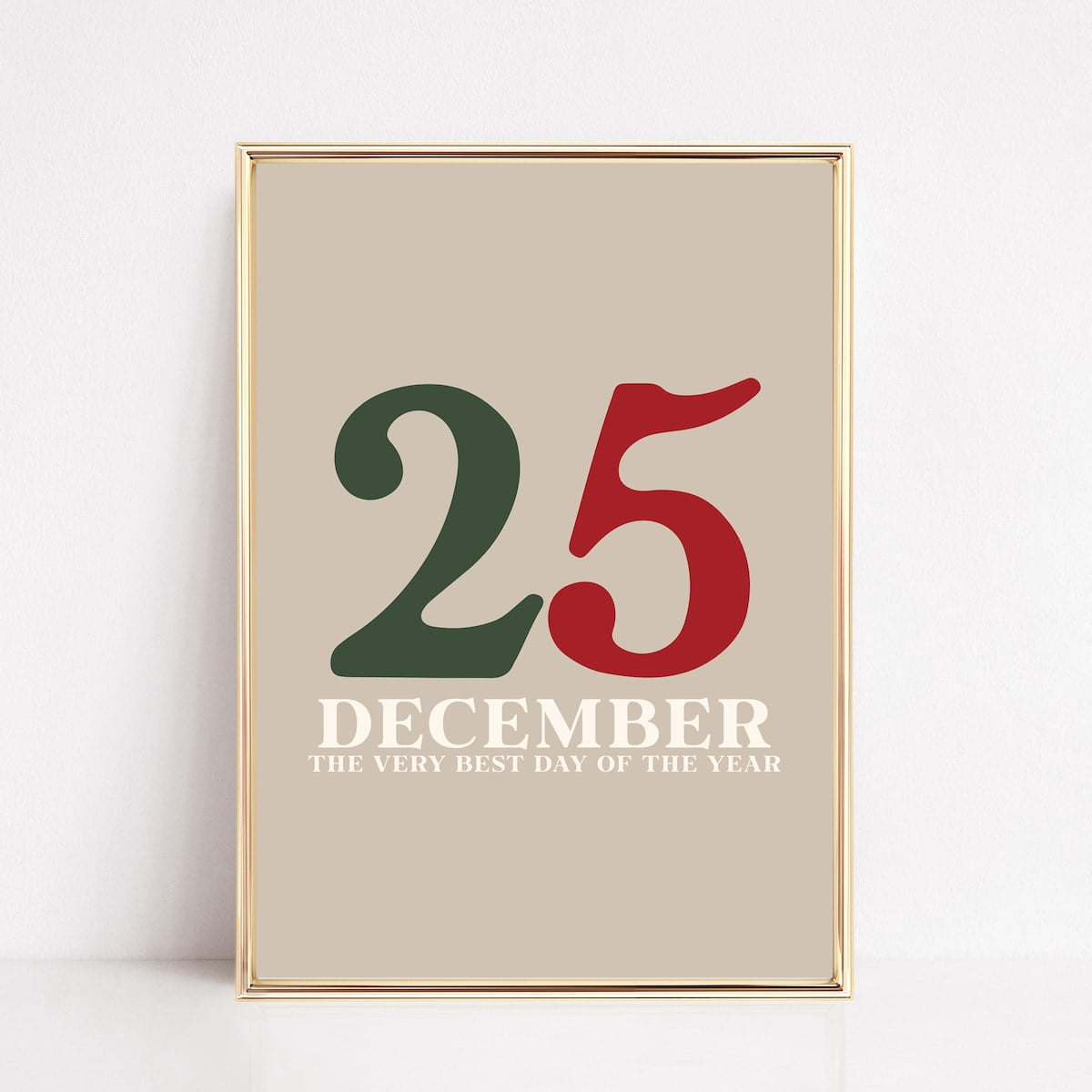 Zuno December 25 Sign Classic Christmas Decor Christmas Wall Art ...
