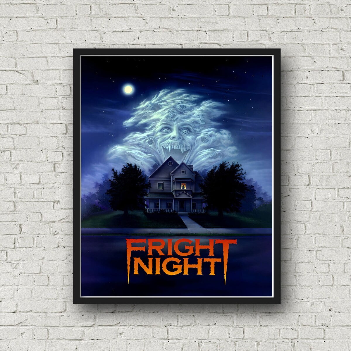 Zuno Fright Night 1985, Horror Movie Poster, Gothic Wall Art, Halloween ...