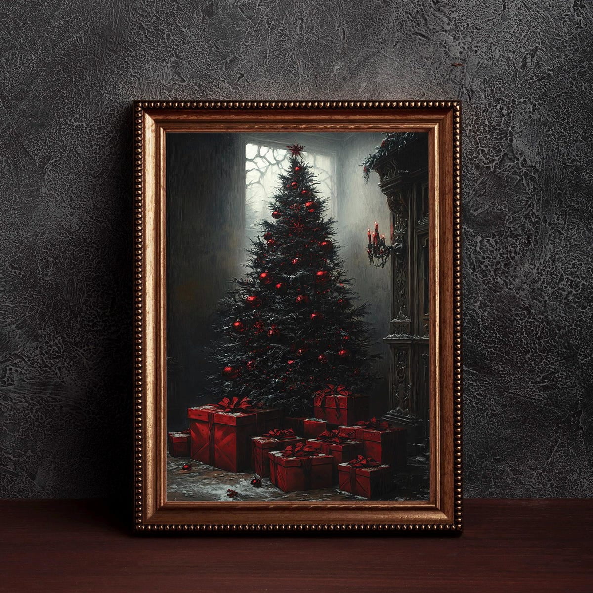 Zuno Gothic Christmas Tree Print, Christmas Tree Poster, Christmas ...