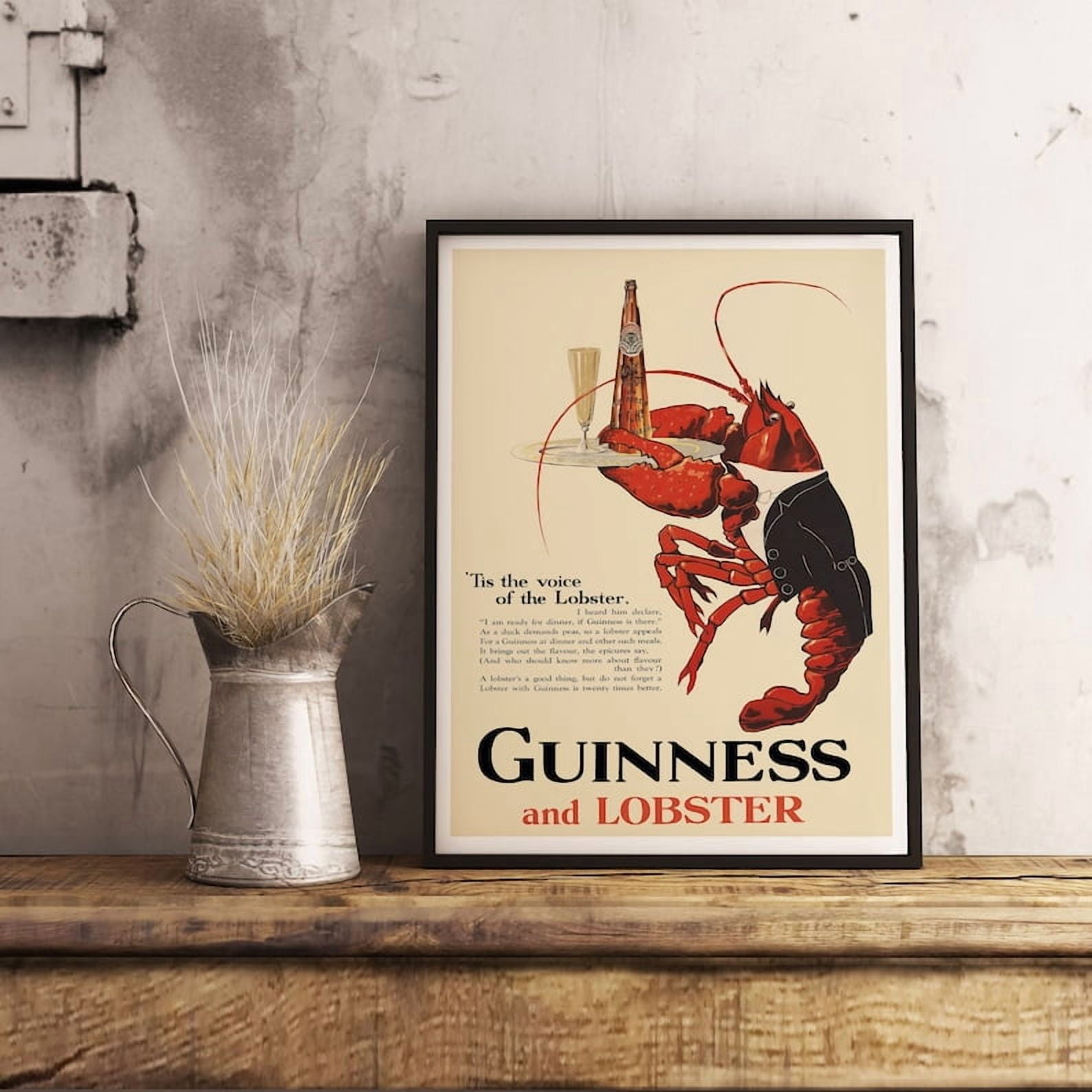 Zuno Guinness and Lobster Poster - Vintage - retro printable poster ...