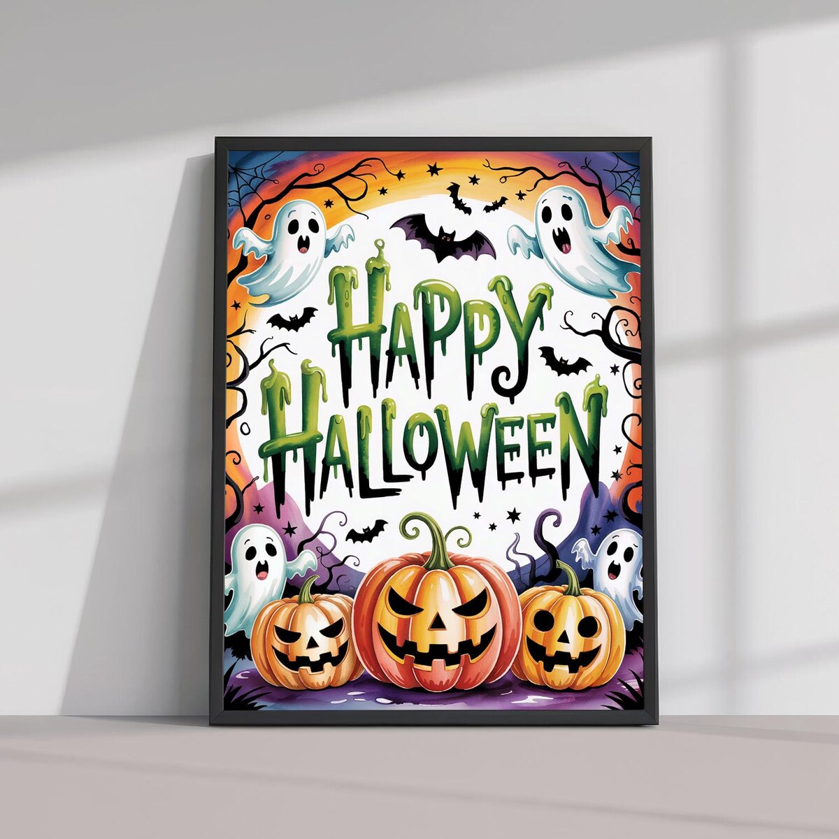 Zuno Halloween Wall Art Poster Decor, Halloween Poster, Castle House ...