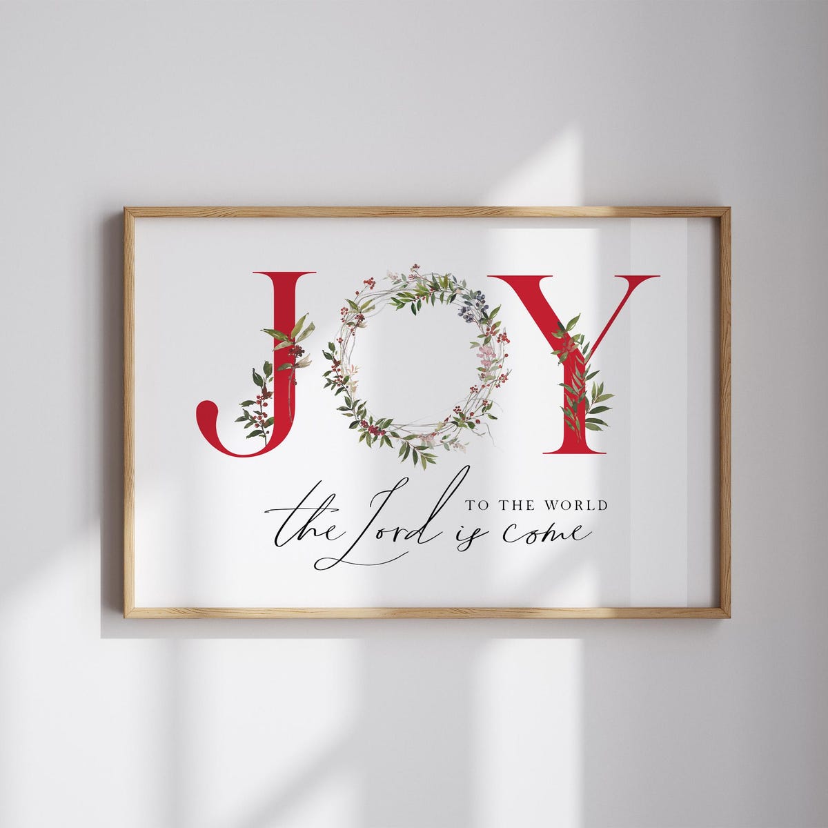 Zuno Joy To The World Print, Christmas Wall Decor, Joy To The World ...
